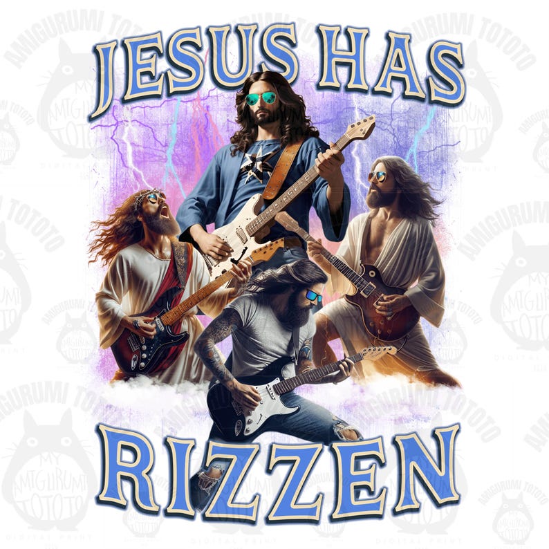 Jesus Has Rizzen PNG - Retro 90s Graphic Bootleg Png - Easter PNG ...