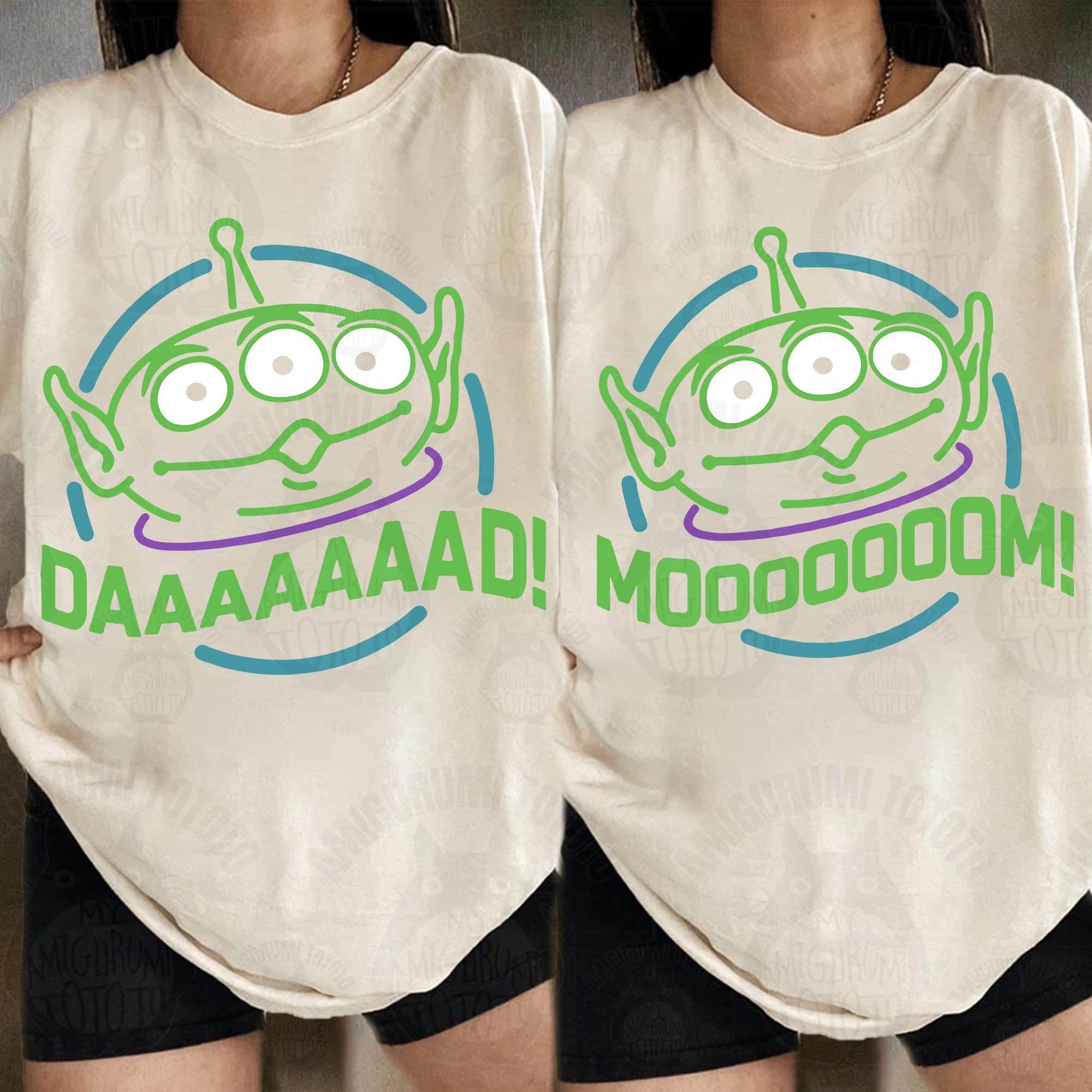 Toy Story Alien Mom Dad Png, Mommy Daddy Matching Png, Mother's Day ...
