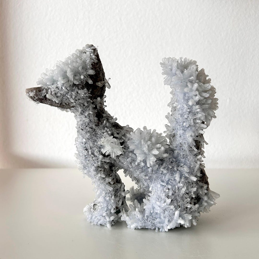 CRYSTAL KITSUNE // Original Crystal Grown on Ceramic / One of a Kind ...