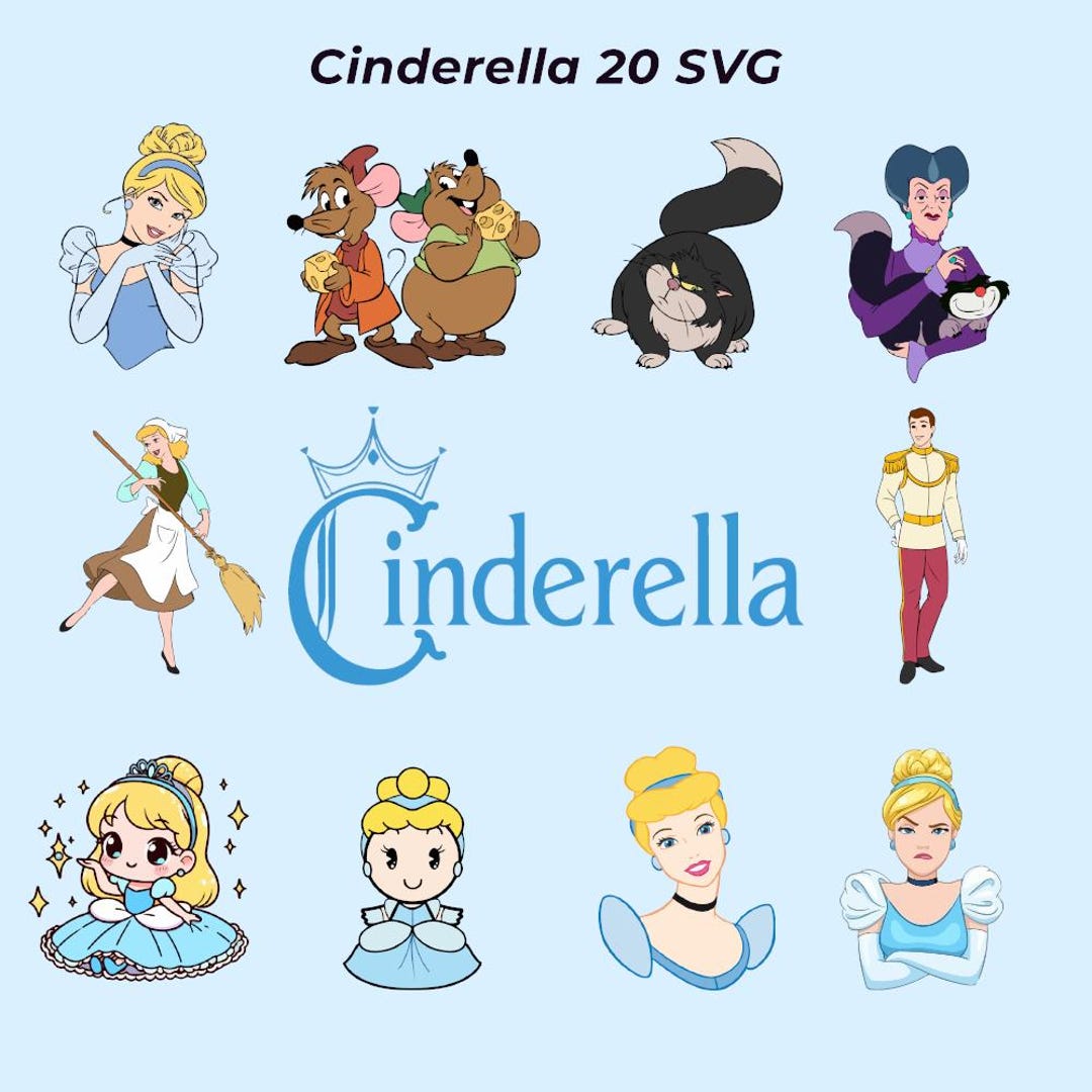 Cinderella Princess SVG, PNG Bundle - 40+ Files for Cricut & Silhouette ...