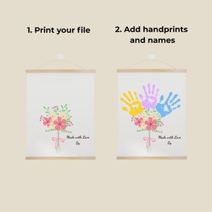 Valentine Mother's Day Craft Handprint Art Birthday Activity Floral ...