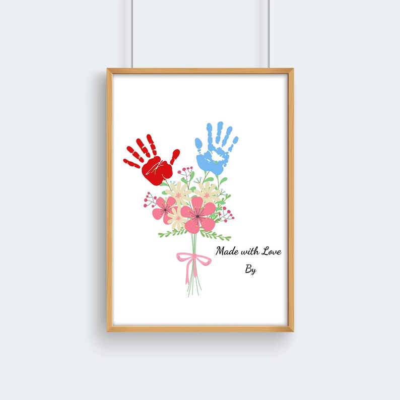 Valentine Mother's Day Craft Handprint Art Birthday Activity Floral ...