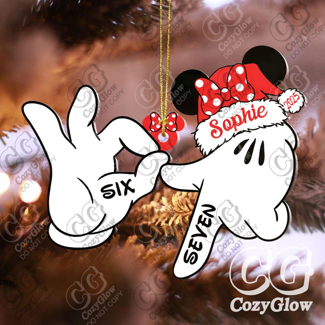 Custom Minnie Mouse Six Seven Meme Acrylic Ornament - Etsy