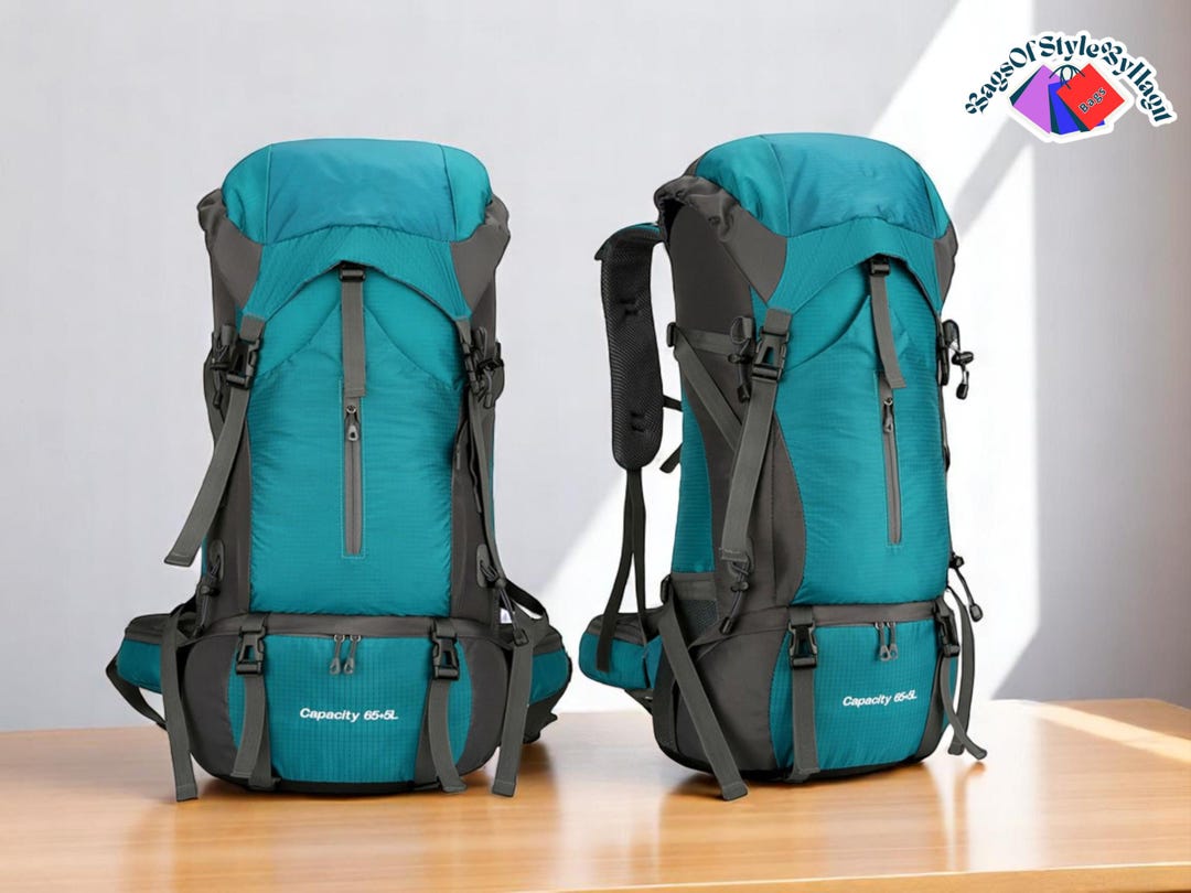 Unisex Backpack With Rain Cover | Large Capacity Hiking Bag | Outdoor ...