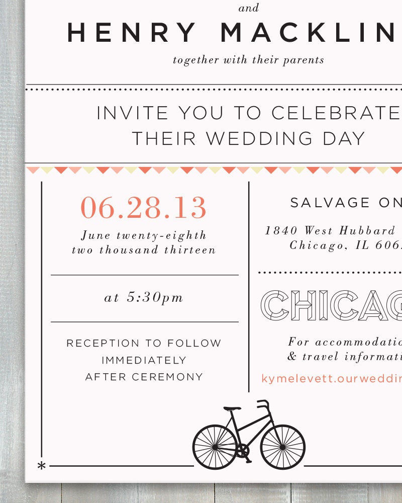 Modern Cycle PDF Invitation Set - Etsy