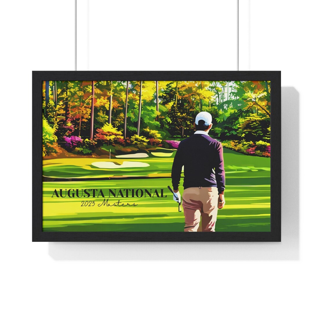 Elegant Augusta National Golf Poster, Framed Art for Golf Lovers ...