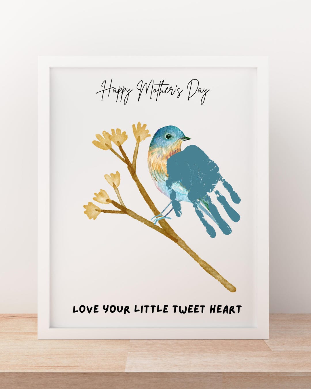 Printable Mother's Day Handprint Craft | Bird Art | Hand Print Art ...