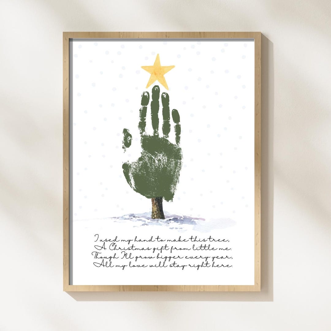 Christmas Handprint Craft Printable | Kids Holiday Art Activity | Baby ...