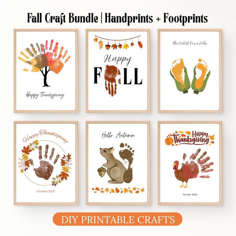 Fall Handprint Craft for Kids | Autumn Handprint Art Printable ...