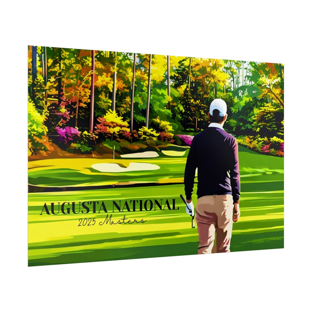 Vibrant Golf Masters Poster for Home & Office Decor, Fine Art Print ...
