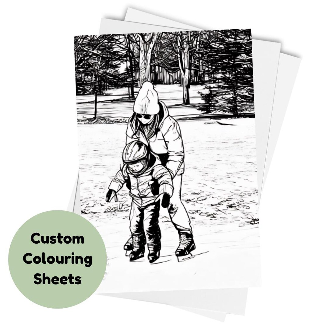Personalized Coloring Sheets: Custom Photo Activity Book (set of 5) - Etsy