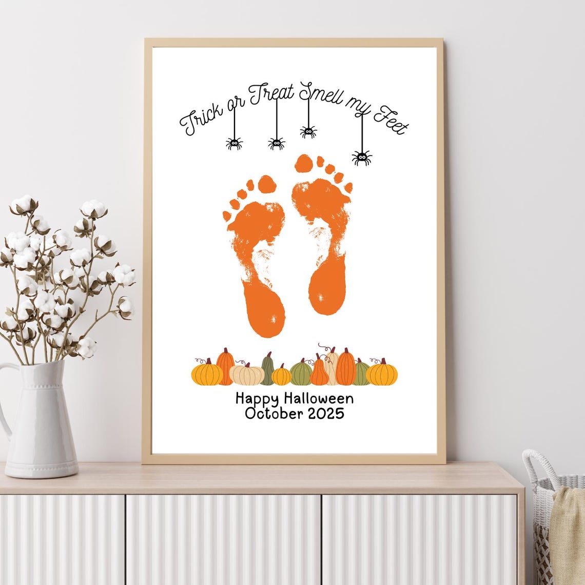 Halloween Footprint Keepsake | Printable Kids Craft | Halloween Kids ...