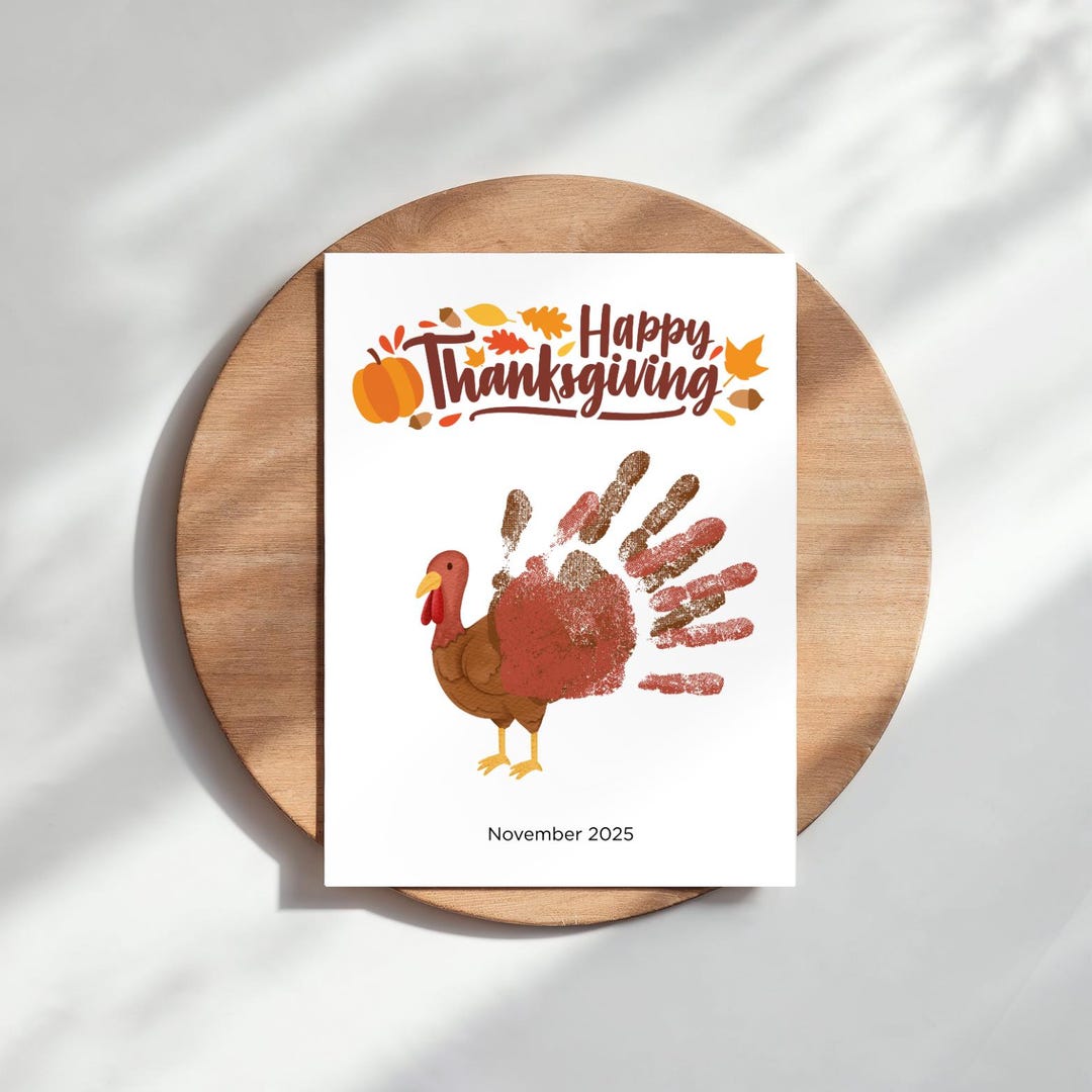 Fall Handprint Art, Fall Handprint Craft, Printable, Autumn Season ...