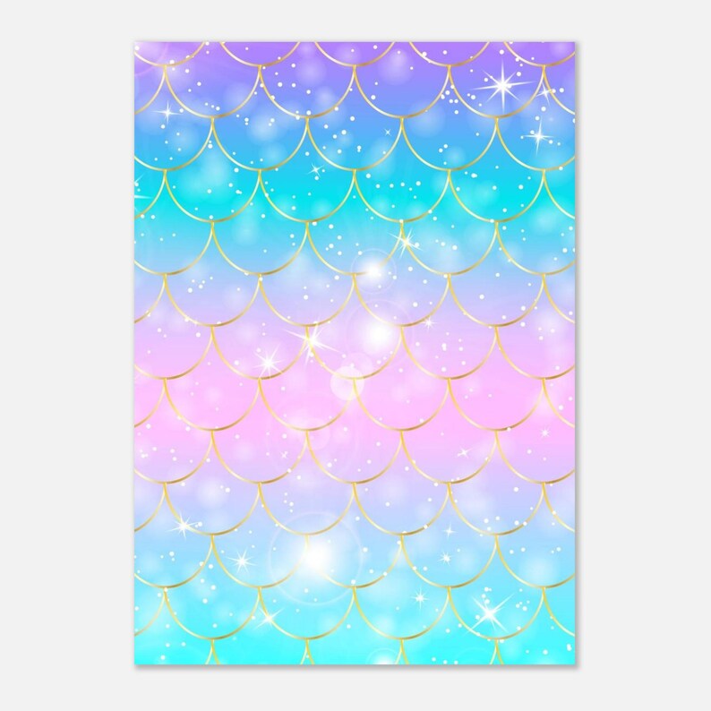 Mermaid Scales Fish Tank Poster: Shimmering Girls Room Decor - Etsy