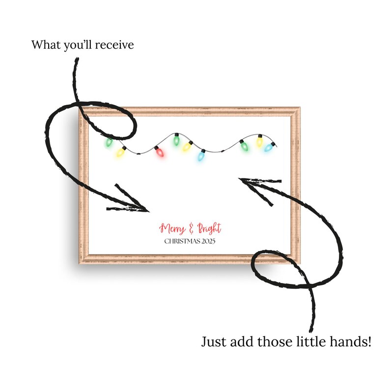 Christmas Handprint Craft – Merry & Bright Christmas Lights Printable ...