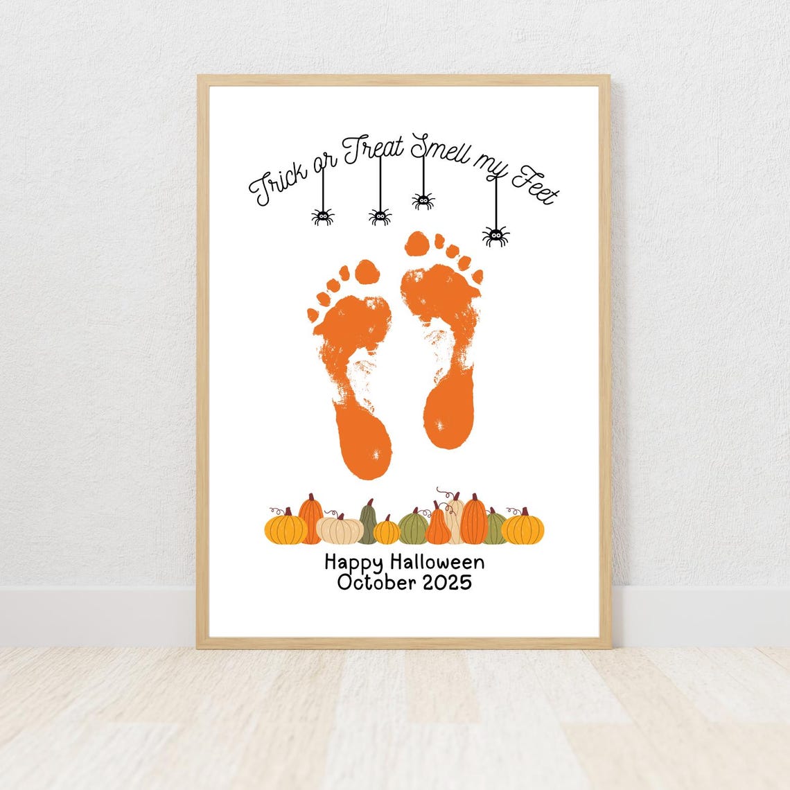 Halloween Footprint Keepsake | Printable Kids Craft | Halloween Kids ...