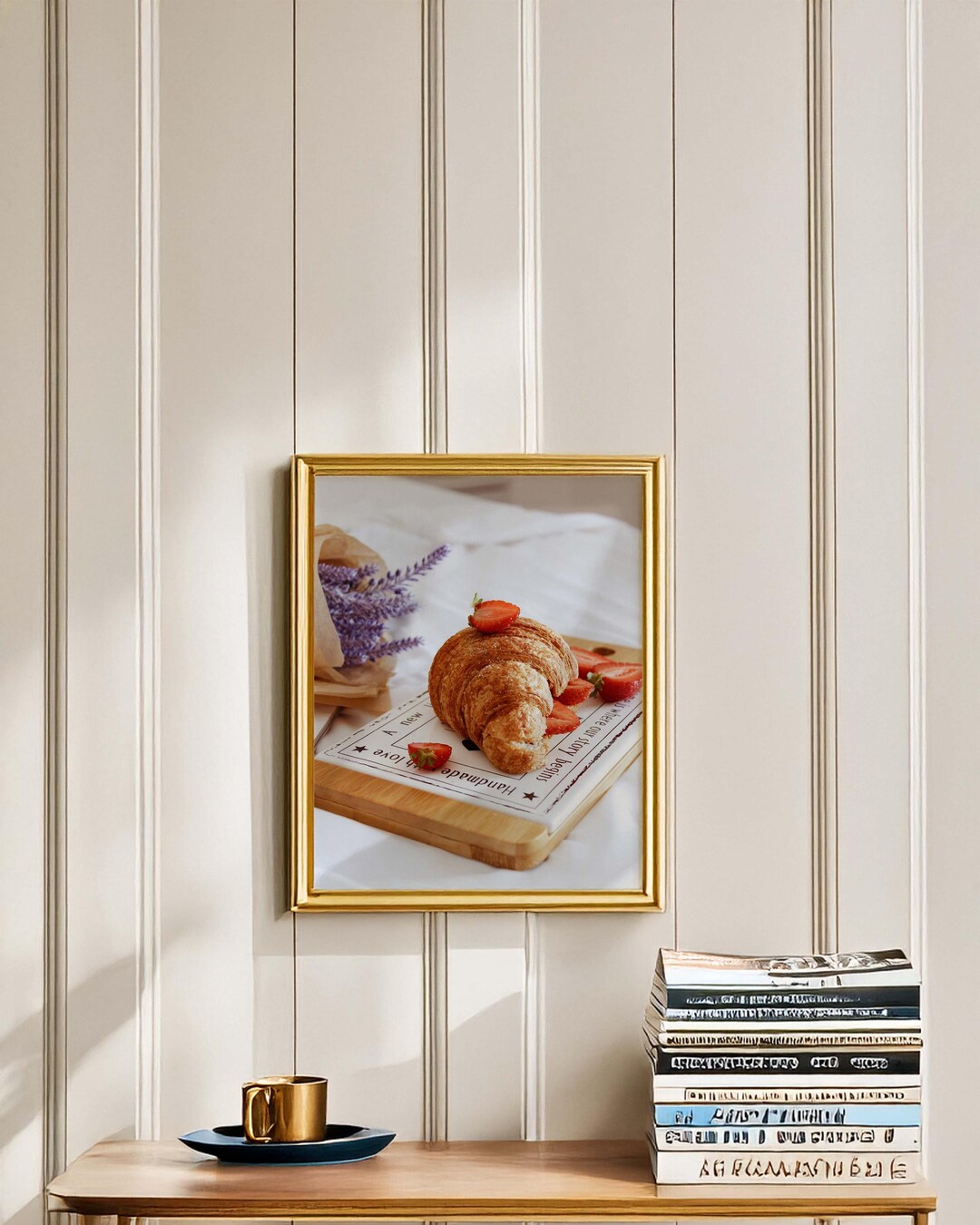 Gold Frame Digital Mockup, Interior Single Picture Frame, PSD JPG & PNG ...