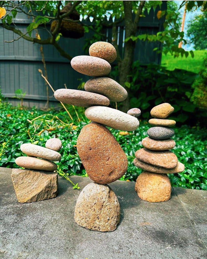 8 Stone Cairn Garden Statue | Stonestatue | Outdoors Decorer ...