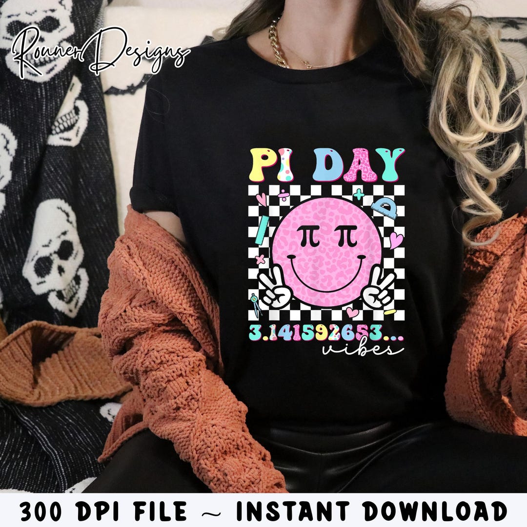 Cute Smile Face Pi Day Kids Girls Png, Trendy Checkered Smiley Face ...