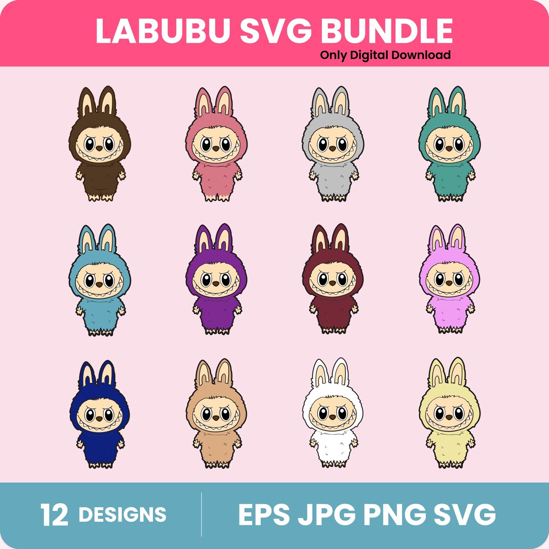 Labubu SVG Bundle | Cute Cartoon Clipart (digital Download) - Etsy