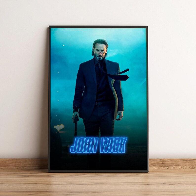 John Wick Trilogy Movie Poster Set, Action Keanu Reeves Wall Art Glossy ...