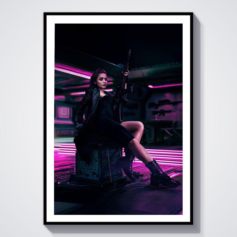 Textless Ana De Armas Ballerina Cinematic Movie Poster, John Wick Action Film Art Print, Spy ...