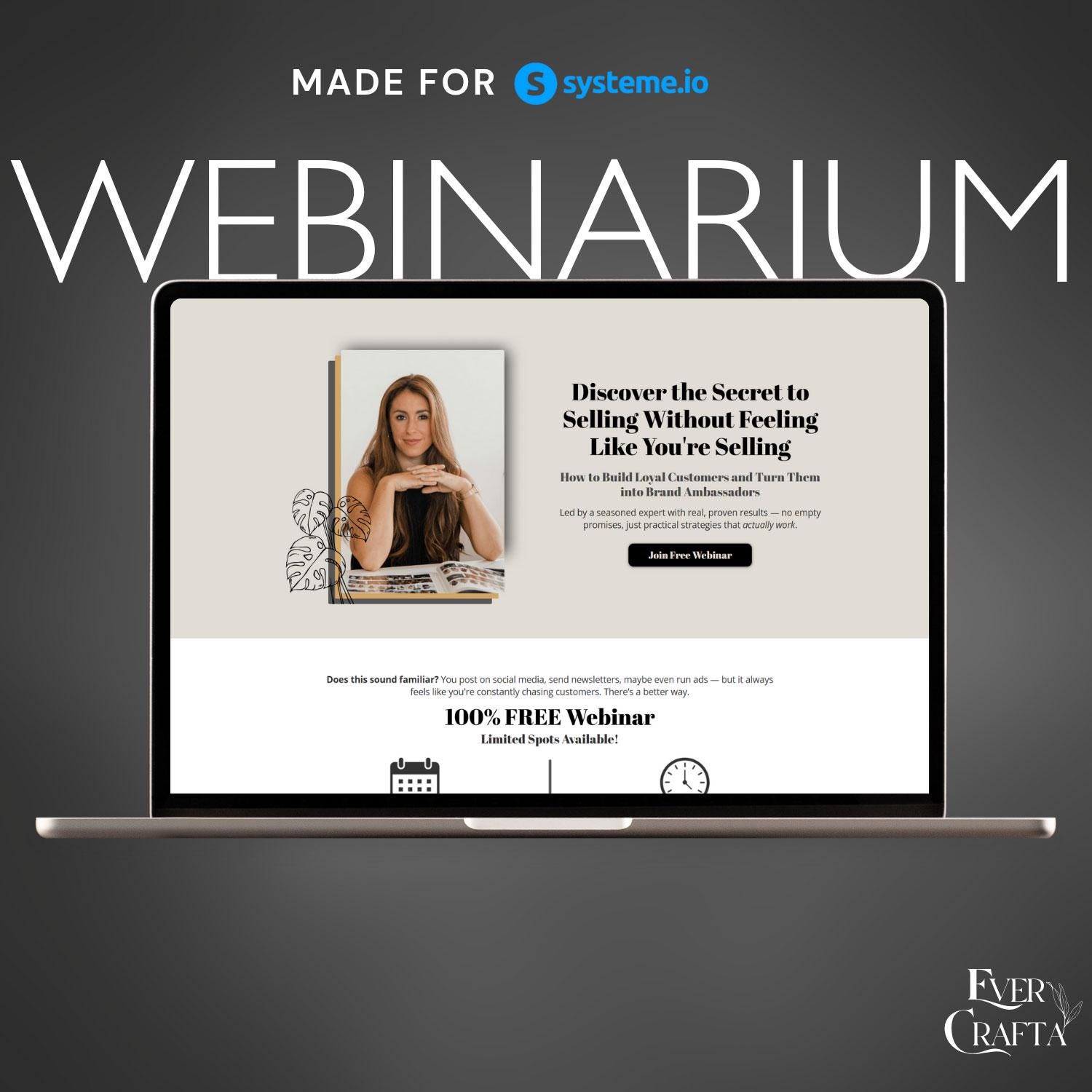 Animated Webinar Funnel: Systeme.io Website Template - Etsy
