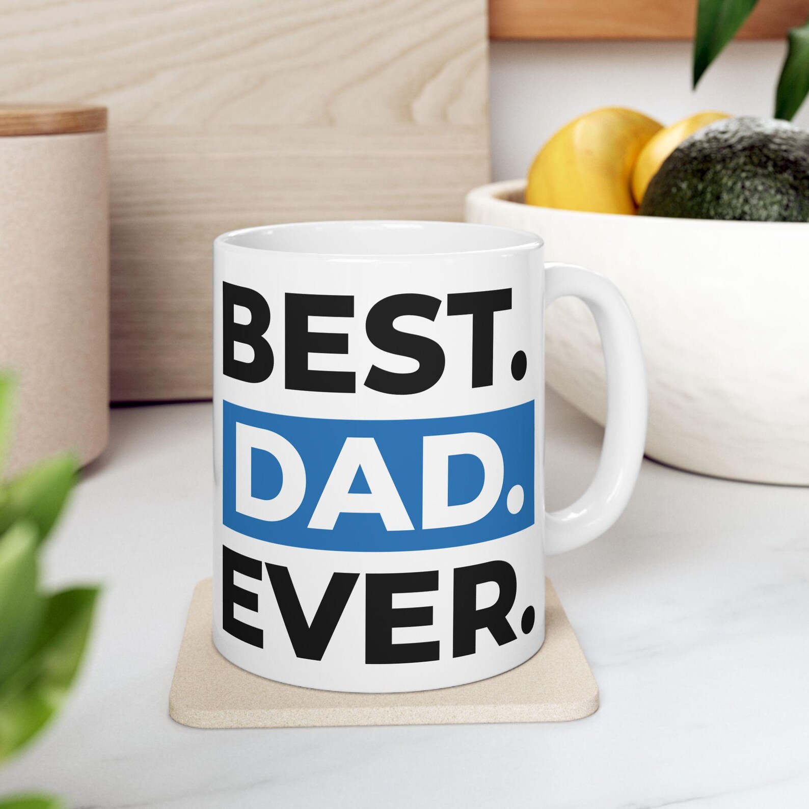 Best Dad Ever Mug Personalized Ceramic Coffee Cup for Dad | Fathers Day ...