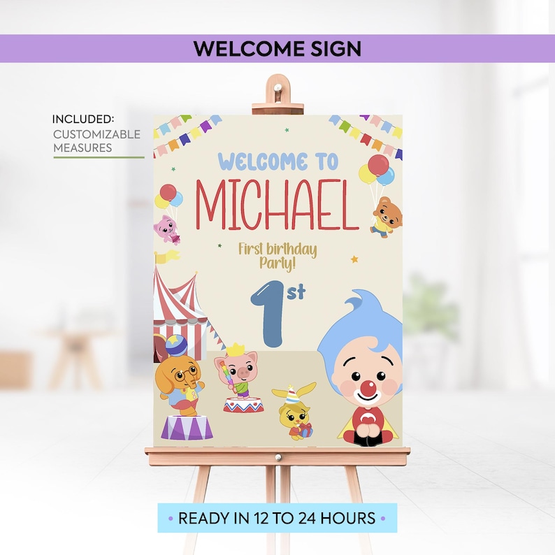 Birthday welcome sign Plim plim , plim plim birthday, plim plim ...