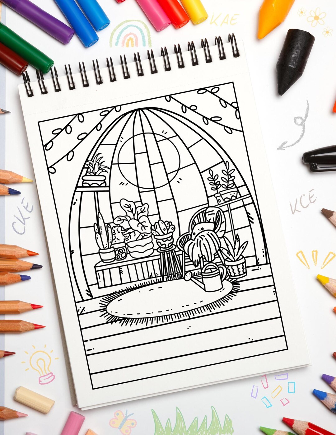 Sunburnt | Printable Coloring Pages for Adults & Kids | Instant Digital ...