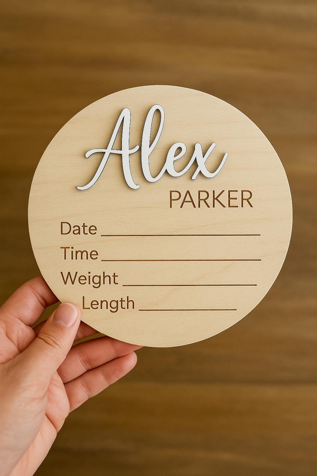 Personalized Baby Birth Stat Sign | Custom Wooden Name Plaque | Newborn ...