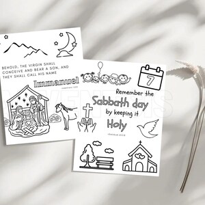 20 Printable Bible Verse Coloring Pages | Digital Download | Sabbath ...