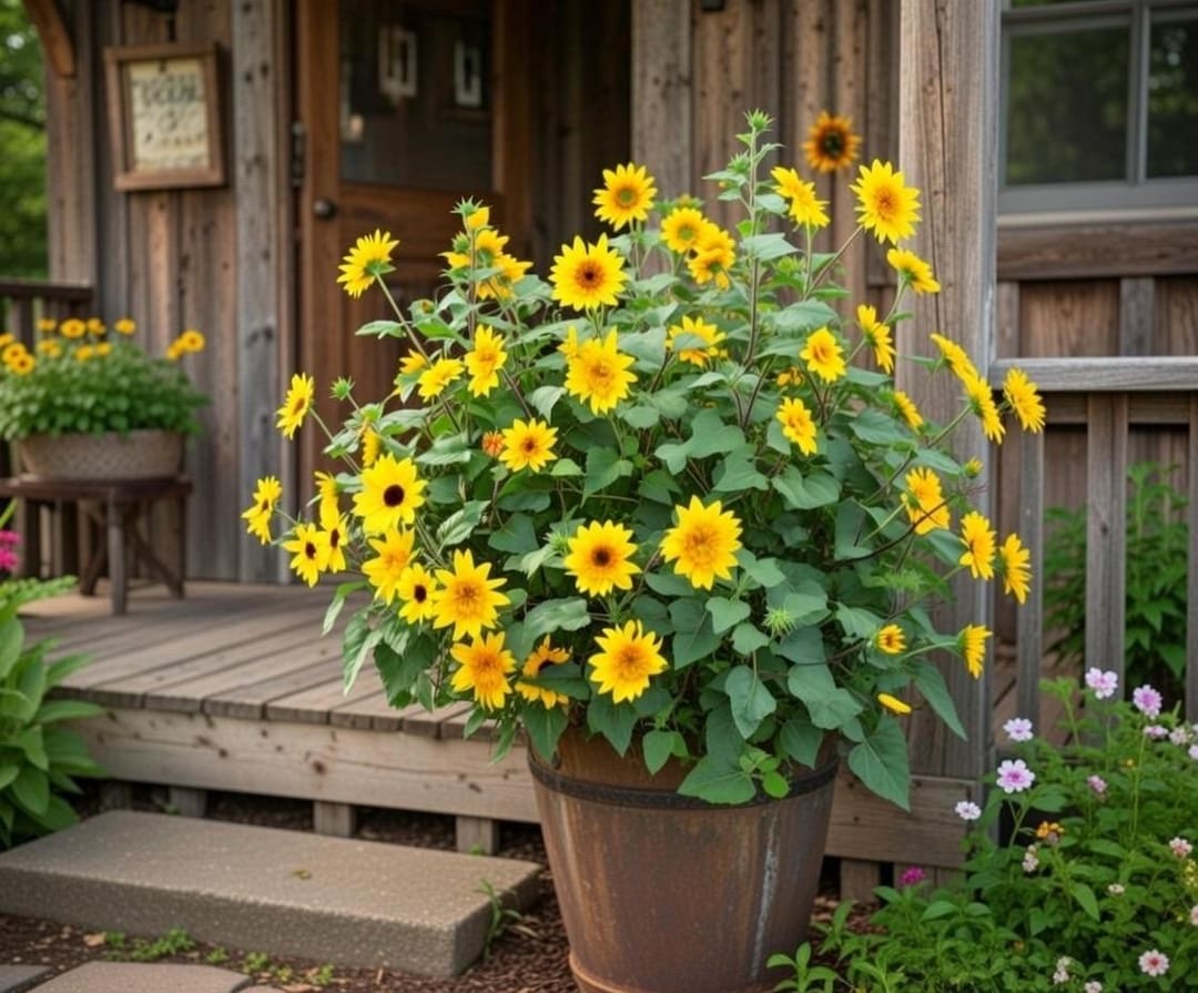 Sunfinity Double Yellow Sunflower - Continuous Blooming Hybrid ...