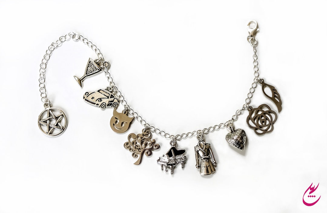 Lucifer Inspired Piano Charm Bracelet-deckerstar Silver Bracelet-symbol ...