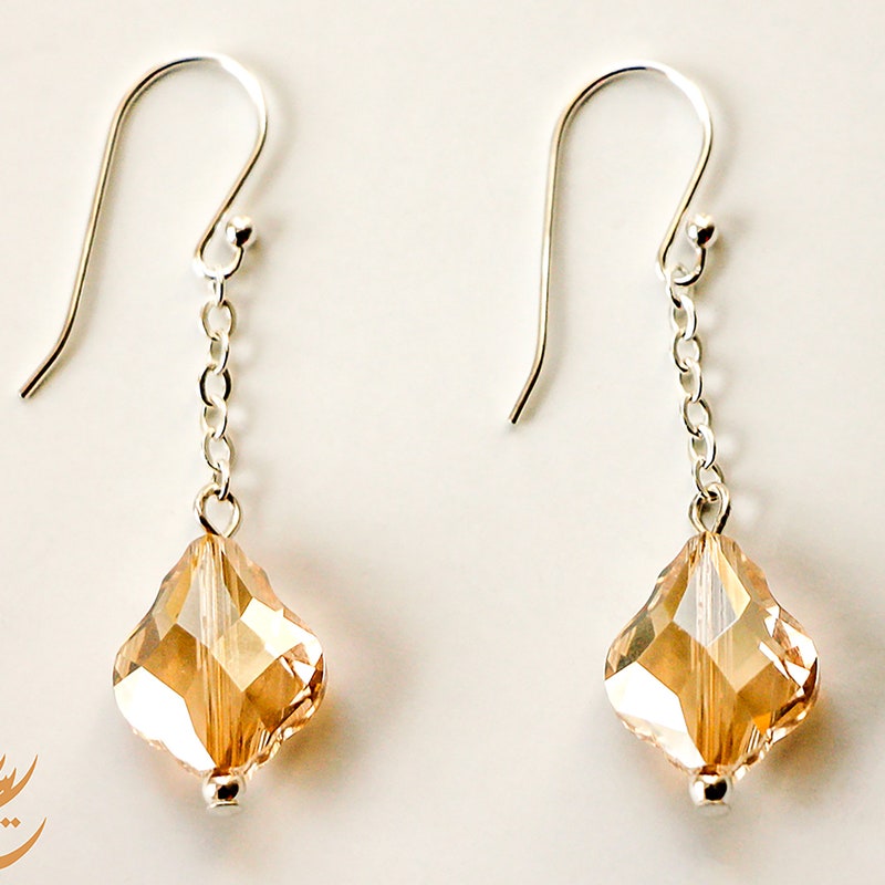 Crystal Chain Earrings - Etsy