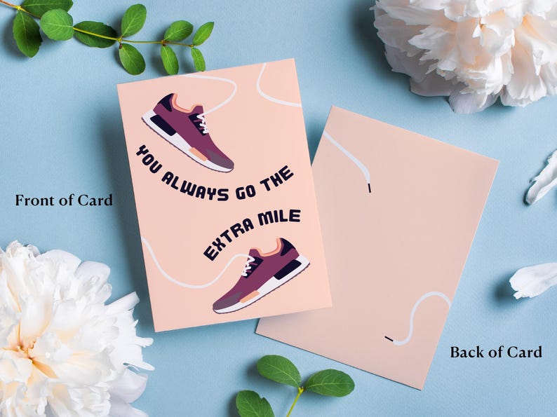 Running Greeting Card | Extra Mile Card | Mother's Day Runner Card ...