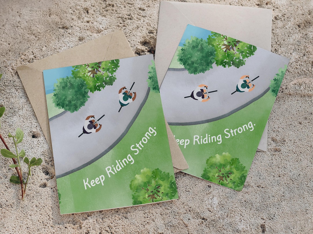 Editable Father's Day Cycling Card – Bike Rider Greeting Card Canva ...