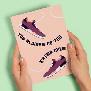 Running Greeting Card | Extra Mile Card | Mother's Day Runner Card ...