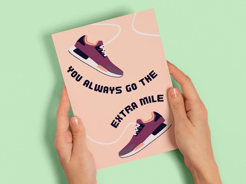 Running Greeting Card | Extra Mile Card | Mother's Day Runner Card ...