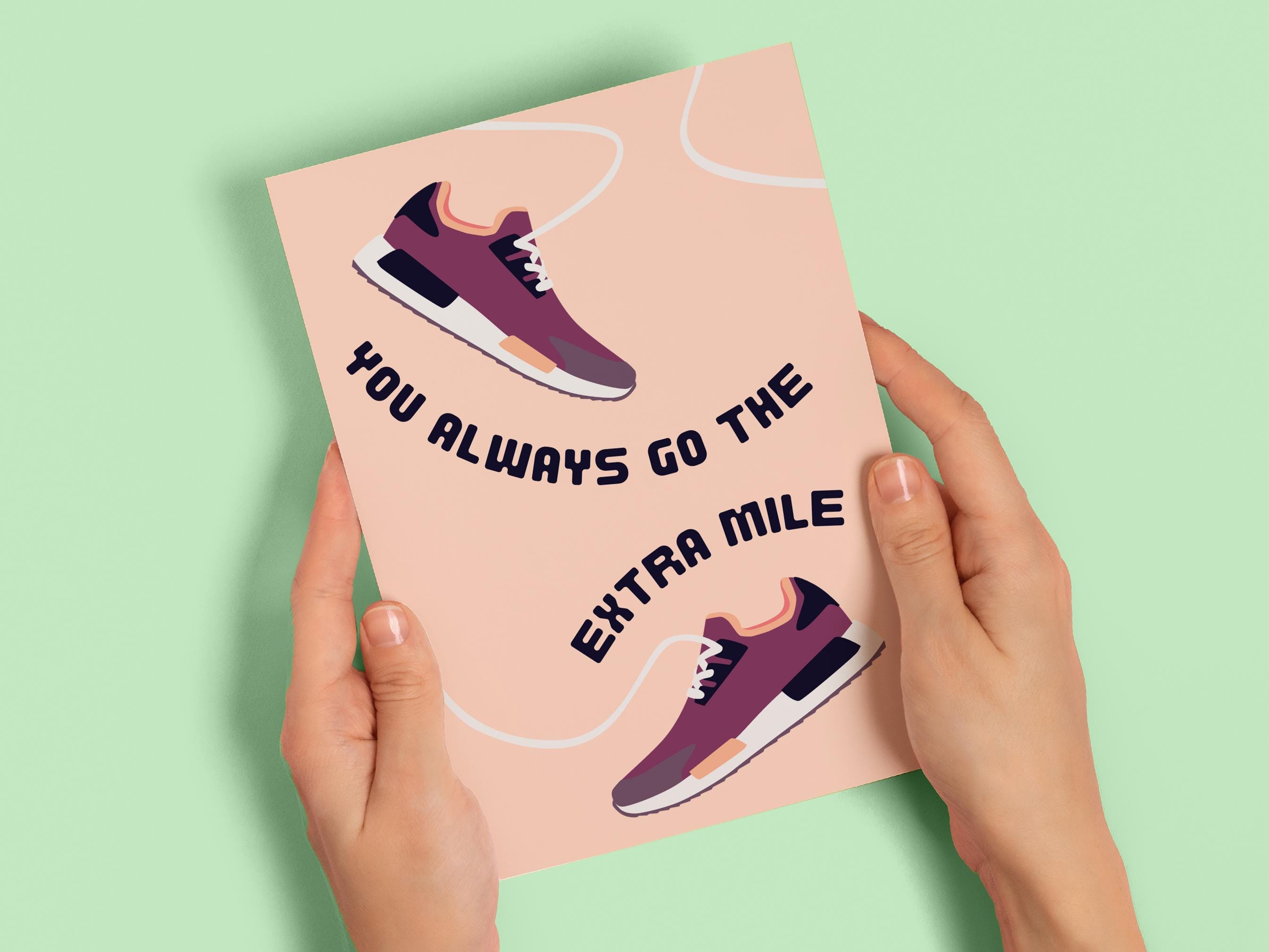 Running Greeting Card | Extra Mile Card | Mother's Day Runner Card ...