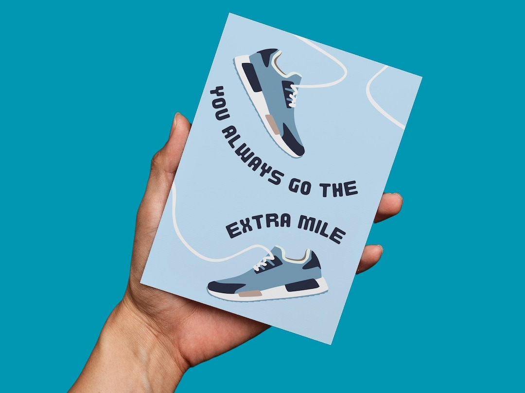 Running Greeting Card | Extra Mile Card | Father's Day Runner Card ...