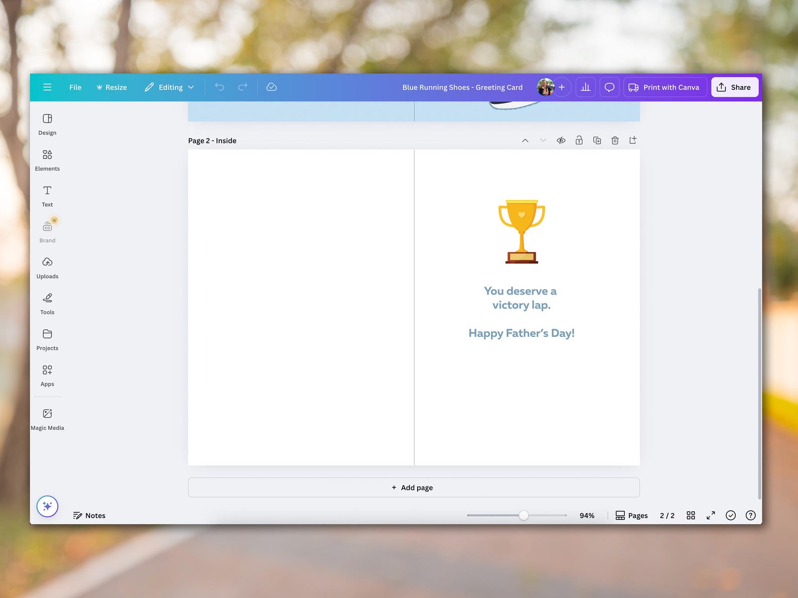 Running Greeting Card | Extra Mile Card | Father's Day Runner Card ...