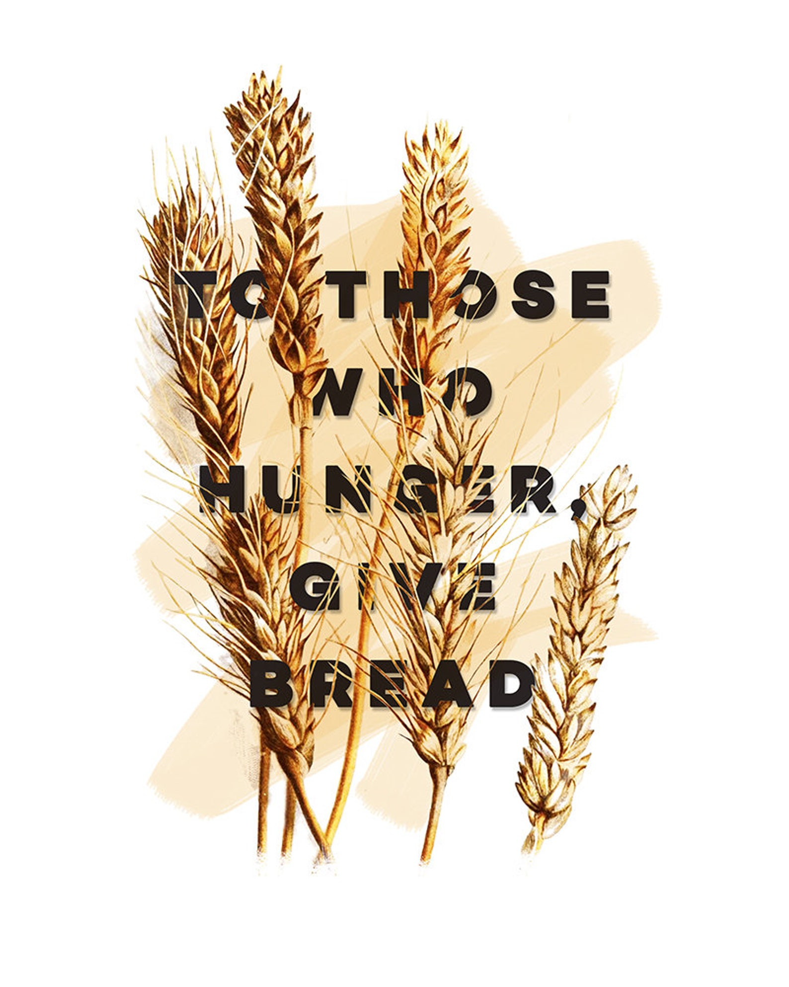 Latin Grace Prayer Social Justice Print Set - "to Those Who Hunger ...