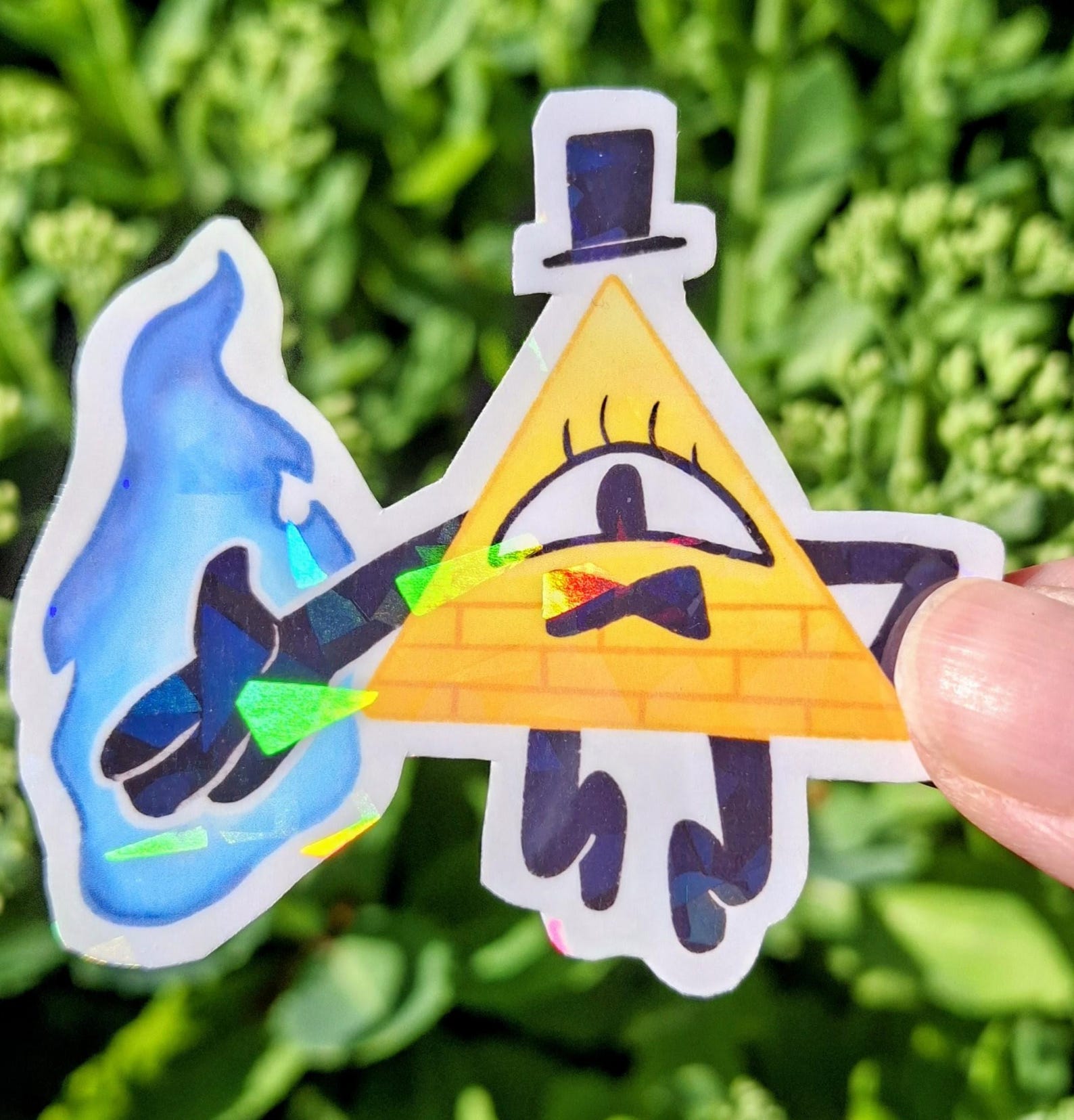 Holographic Bill Cipher 2.5' Sticker Glossy Gravity Falls | Mystery ...