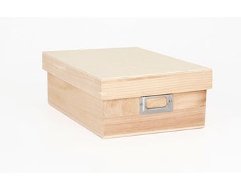 Wood file box | Etsy