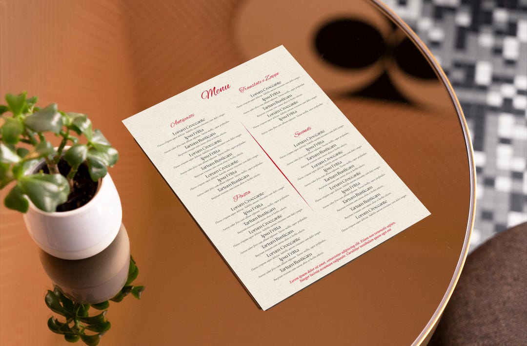 Elegant Italian Restaurant Menu Template | 8.5x11 Canva Menu | Editable ...