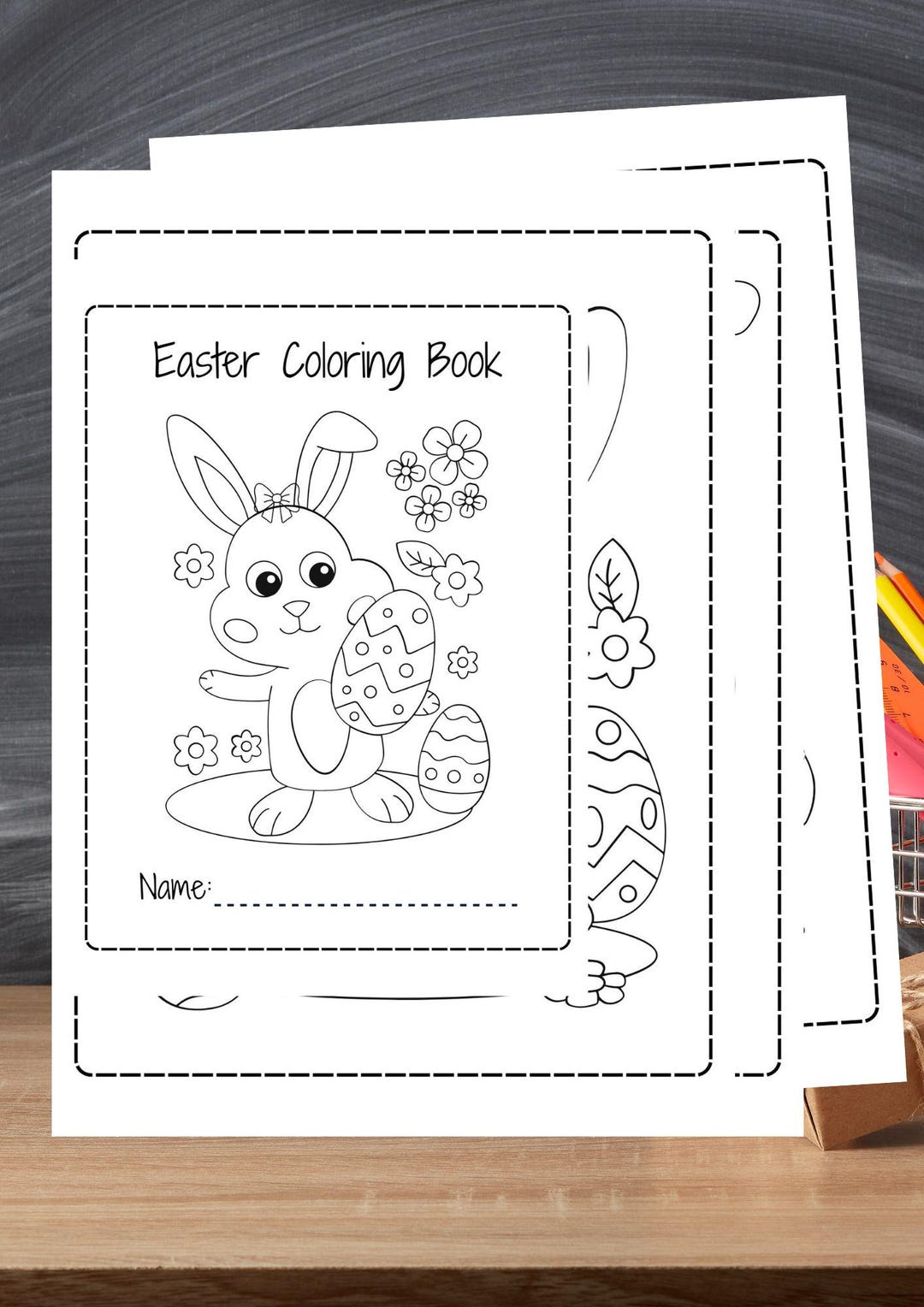 Easter Bunny Colouring Book | Printable Kids Activity | Cute Easter ...