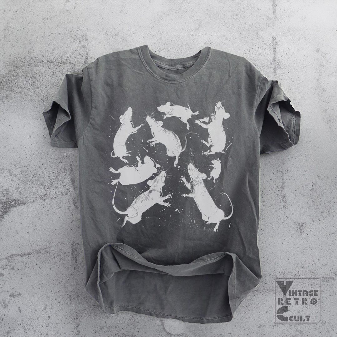 Rat Vintage 90s T-shirt, Happy Rat Gothic Grunge Clothing, Retro ...