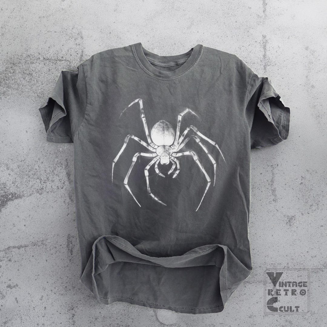 Vintage Spider Graphic Shirt, 90's Retro Spider Meme Shirt Gothic ...