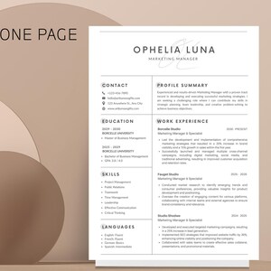 Editable Resume Template | Modern CV Design for Google Docs, Canva and ...